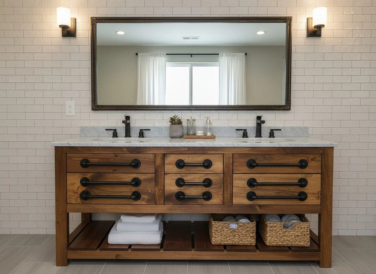Custom Double Sink Bathroom Vanity – Made in USA | Limitless ...