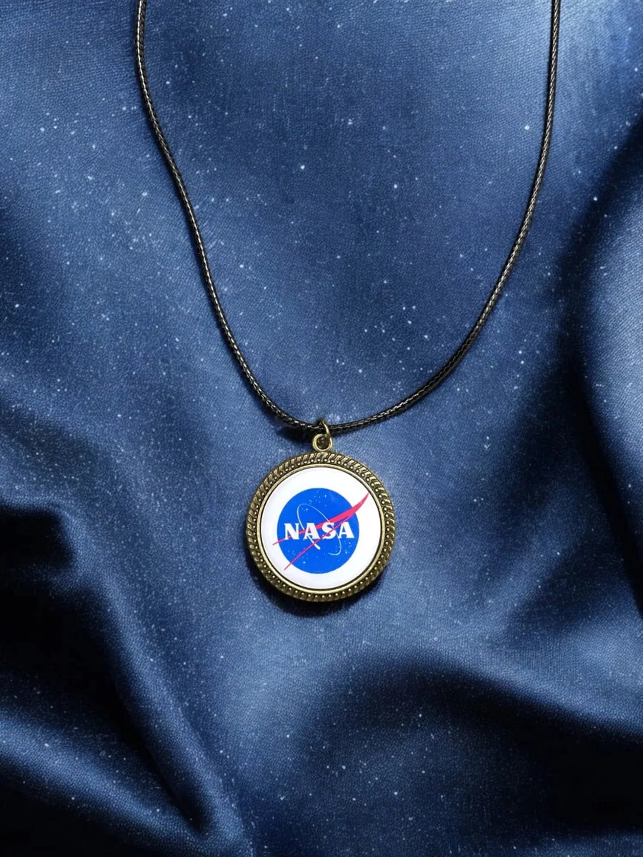 NASA Pendant Necklace 1 Inch Adjustable Black Cord Made in USA ...