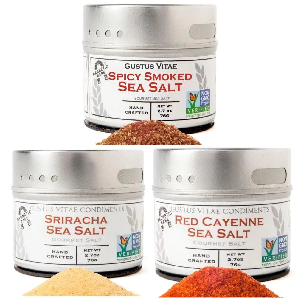Spicy Sea Salt 3 Pack 2.7oz Made in USA - Gourmet Seasonings | Gustus ...