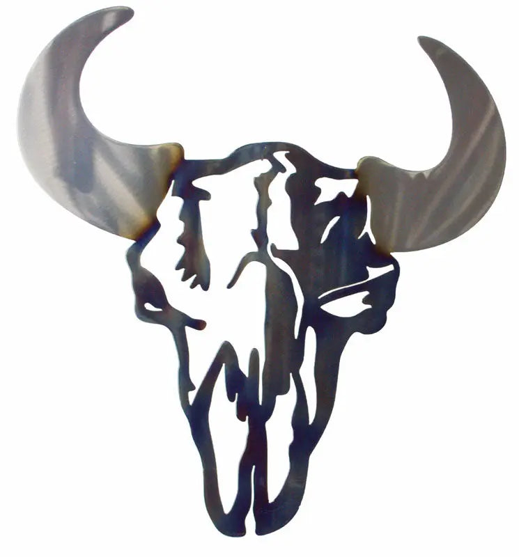Handcrafted 18 Inch Metal Cow Skull Wall Art – Made in USA | Knights ...